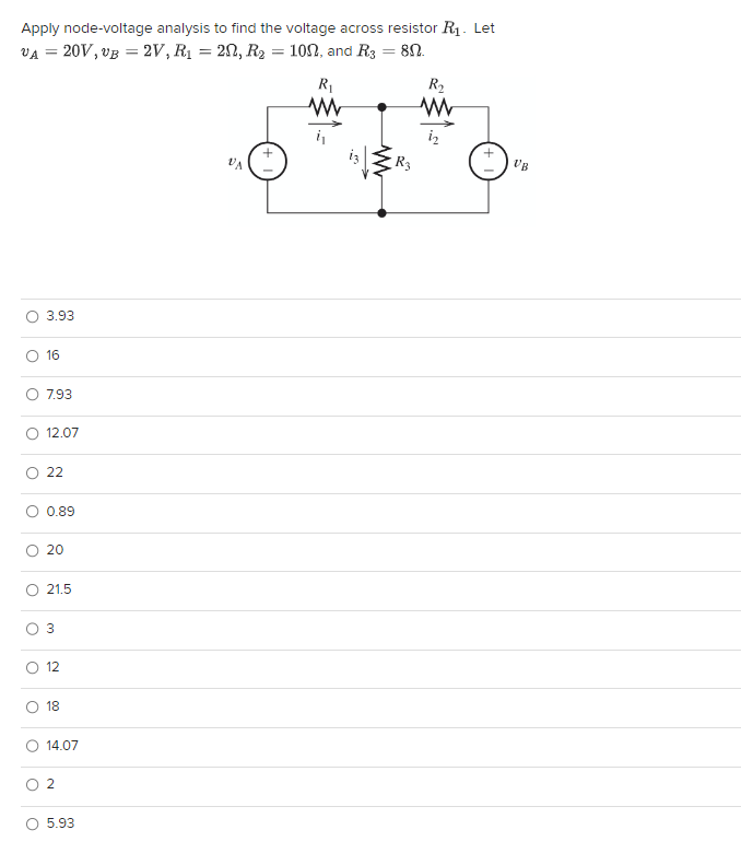 Solved Apply node-voltage analysis to find the voltage | Chegg.com