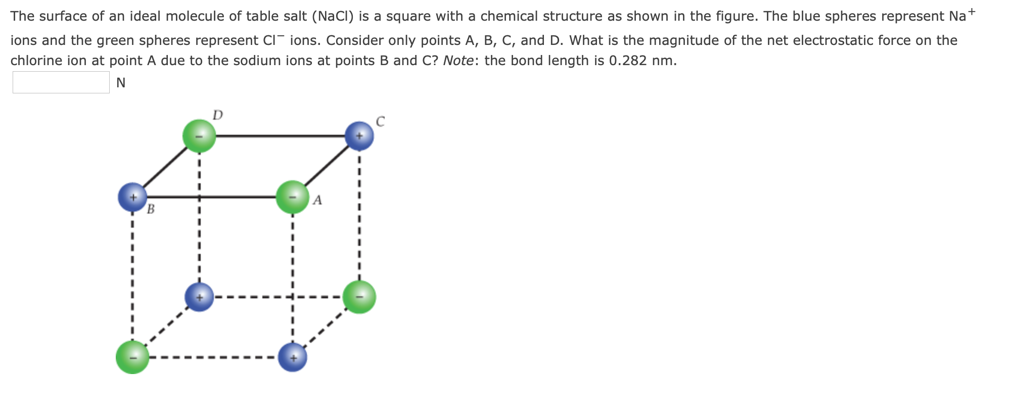 Solved The surface of an ideal molecule of table salt (NaCl) | Chegg.com