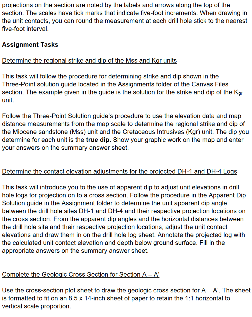 Solved Assignment No. 3 - Geologic Cross-Section This | Chegg.com