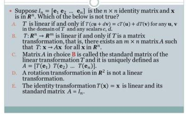 Solved Let T: R" ? Rm. Suppose A is an m x n matrix with | Chegg.com