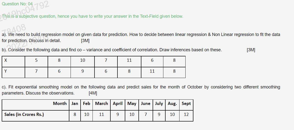 This is a subjective question, hence you have to | Chegg.com