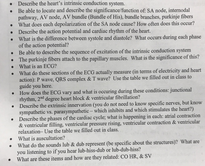 Solved Describe the heart's intrinsic conduction system Be | Chegg.com
