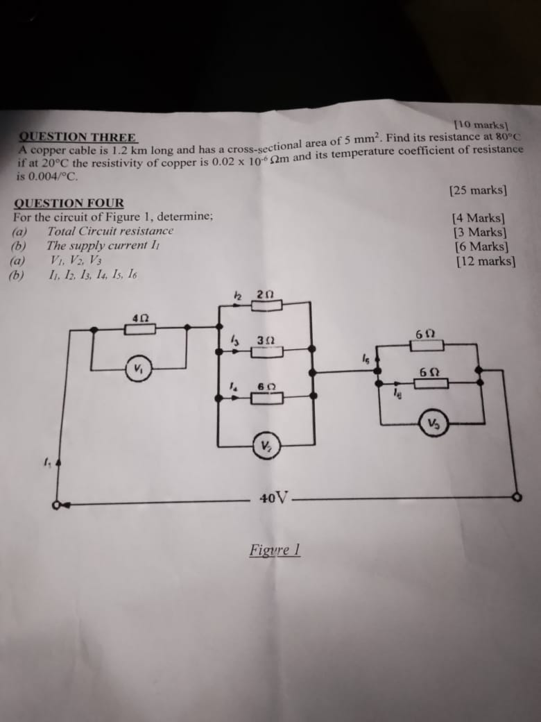 Solved QUESTION THREEA copper cable is 1.2km ﻿long and has a | Chegg.com