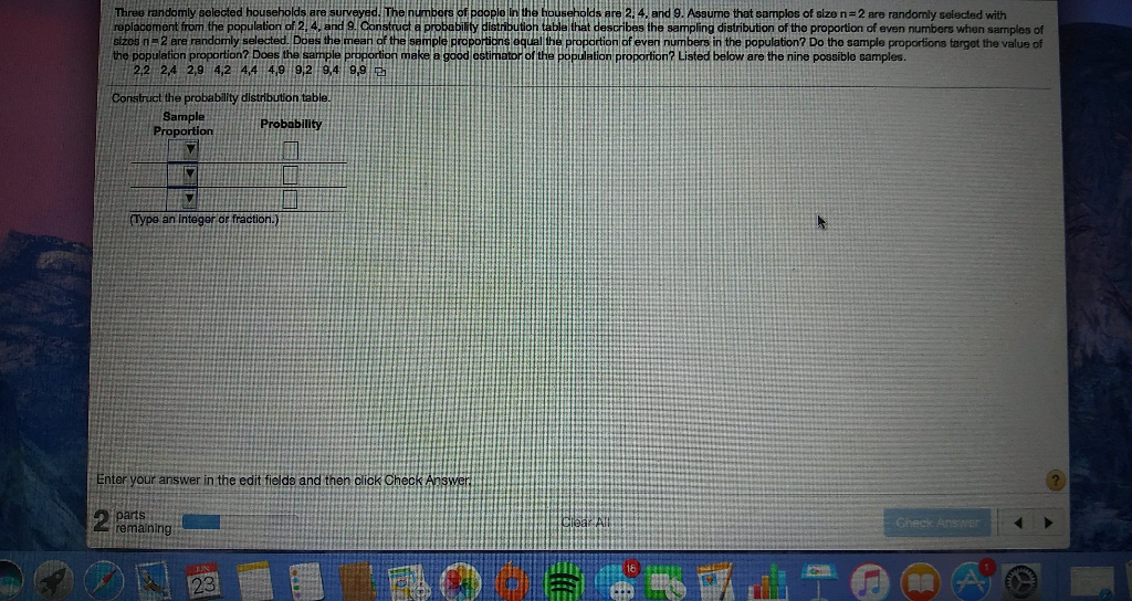 Solved Three randomly selected households are surveyed. The | Chegg.com