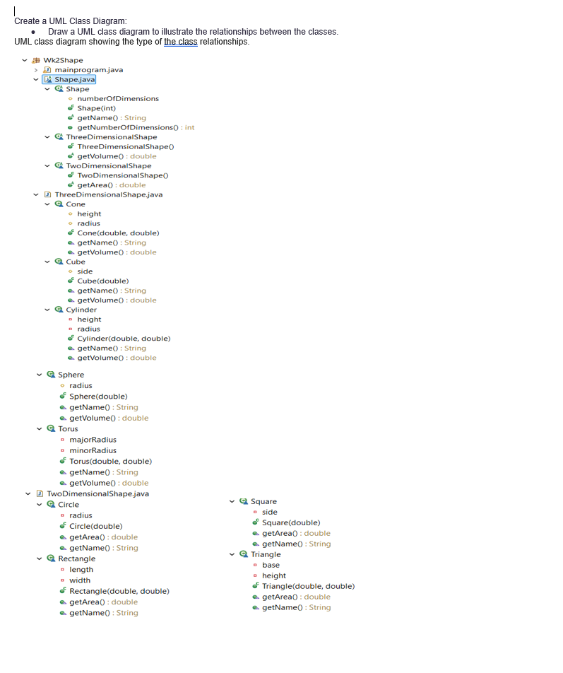 Solved Create a UML Class Diagram:Draw a UML class diagram | Chegg.com