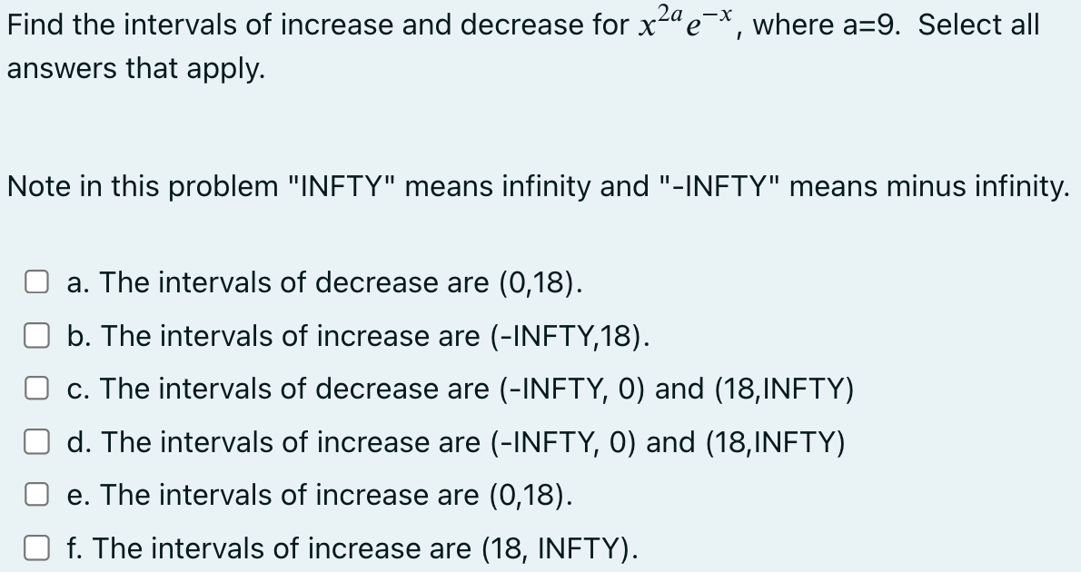 Solved Find the intervals of increase and decrease for | Chegg.com