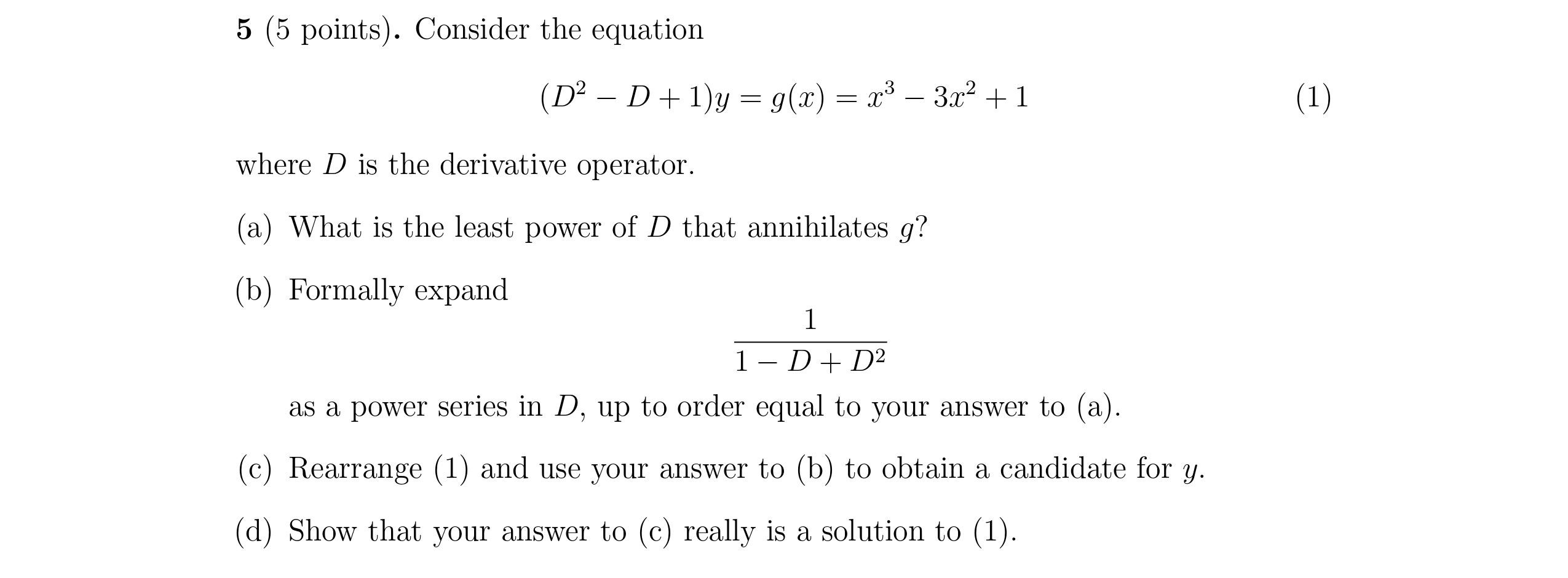 Solved 5 (5 points). Consider the equation | Chegg.com