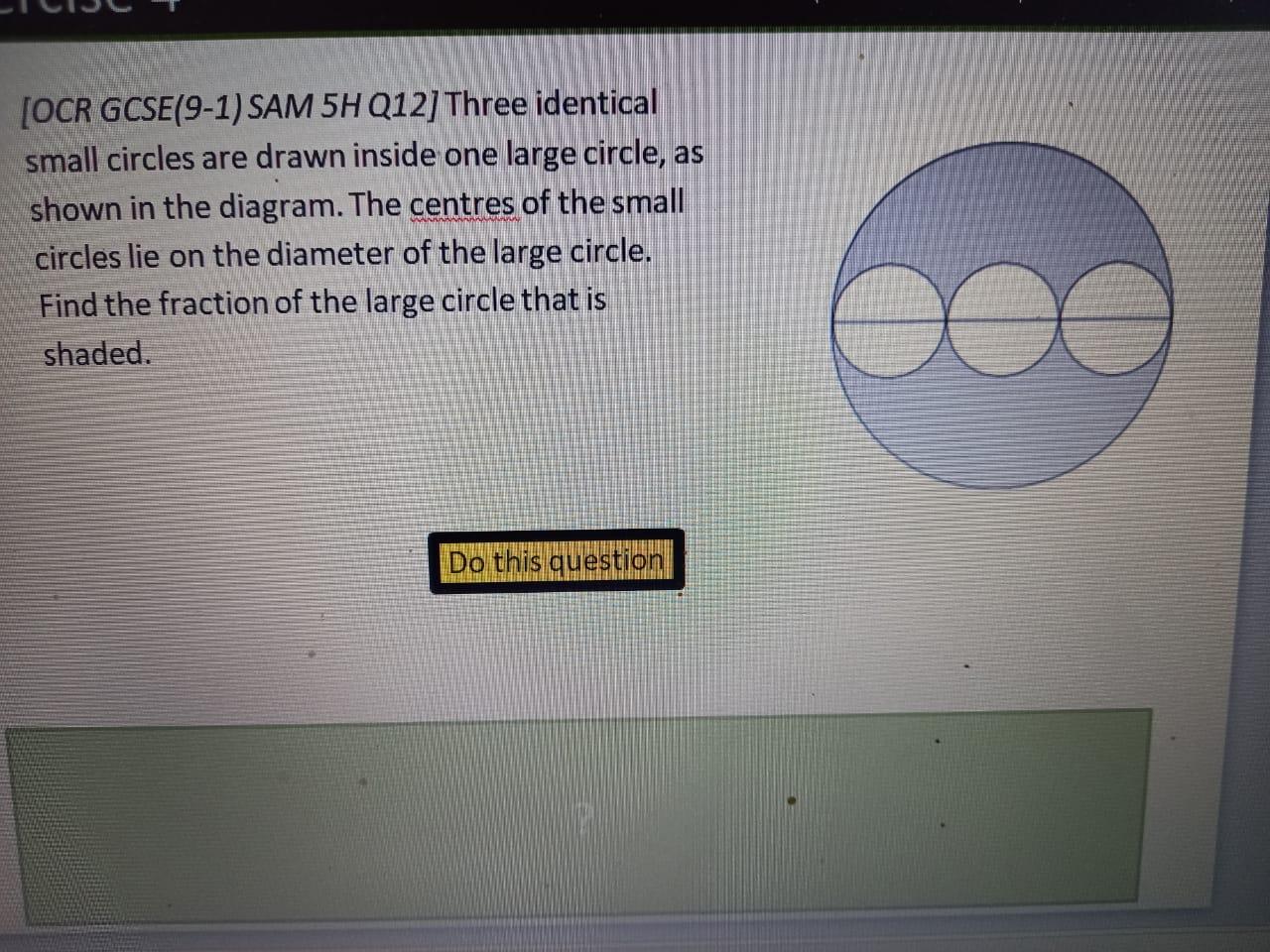 The Diagram Shows Three Identical Circles 