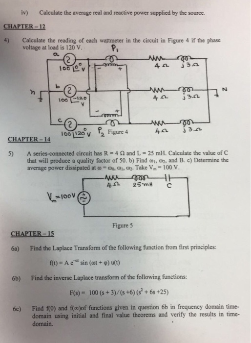 Solved Calculate the average real and reactive power | Chegg.com