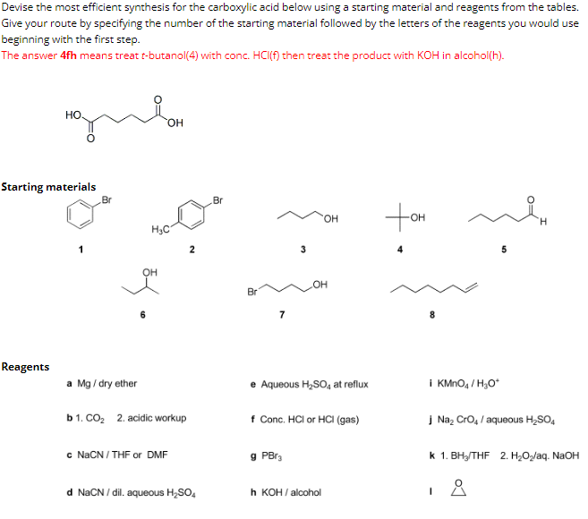Solved Devise the most efficient synthesis for the | Chegg.com
