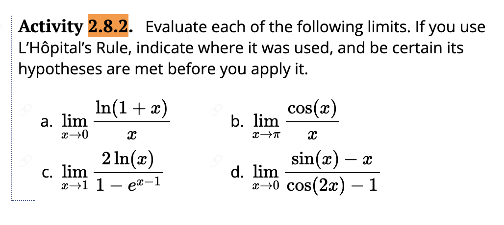 Solved Activity 2.8.2. Evaluate each of the following | Chegg.com Solved Activity 2.8.2. Evaluate each of the following | Chegg.com