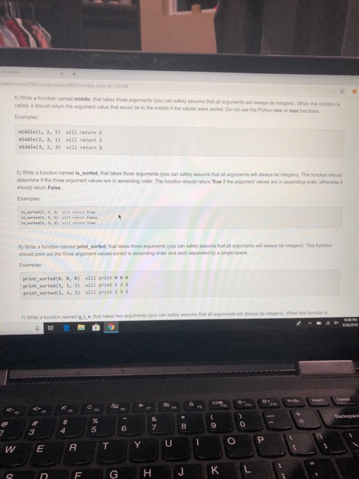 Solved ule item d 13344 1) Write a function named smallest, | Chegg.com