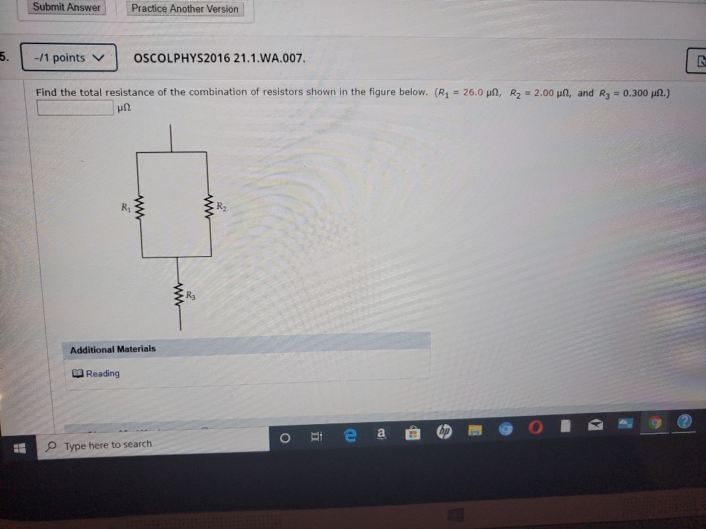 Solved Submit Answer Practice Another Version -11 points | Chegg.com
