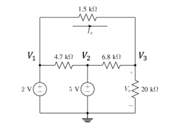Solved Need help please. Solve for V1, V2, and V3 using | Chegg.com Solved Need help please. Solve for V1, V2, and V3 using | Chegg.com