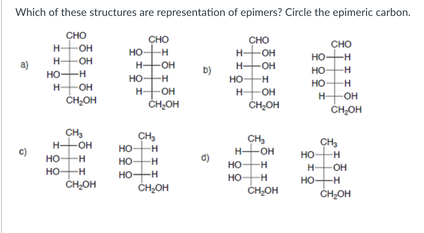 Solved Which of these structures are representation of | Chegg.com