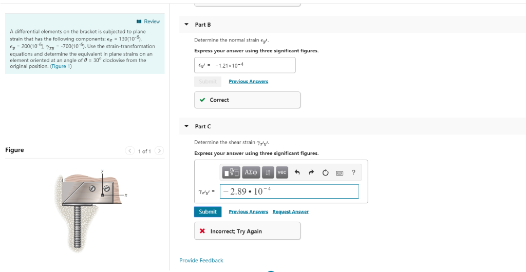 Solved Review Part B A differential elements on the bracket | Chegg.com