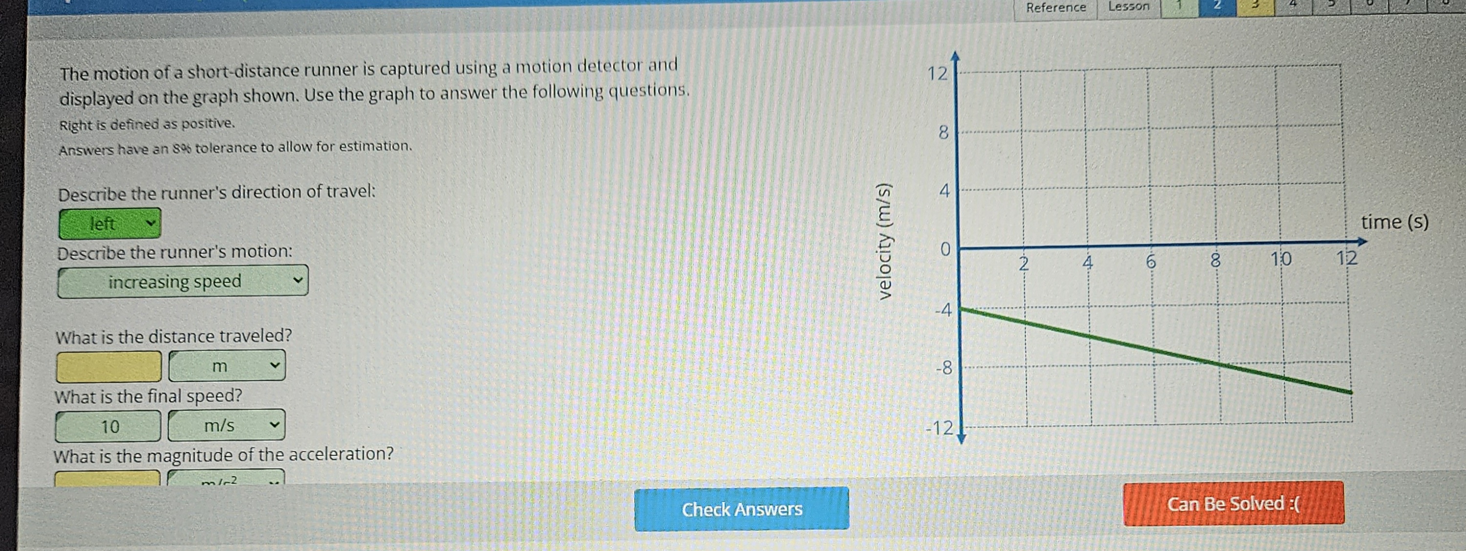 Solved The motion of a short-distance runner is captured | Chegg.com
