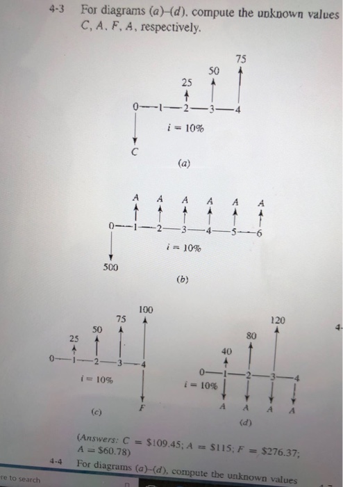 Solved For diagrams (a)-(d). compute the uoknown values C, | Chegg.com