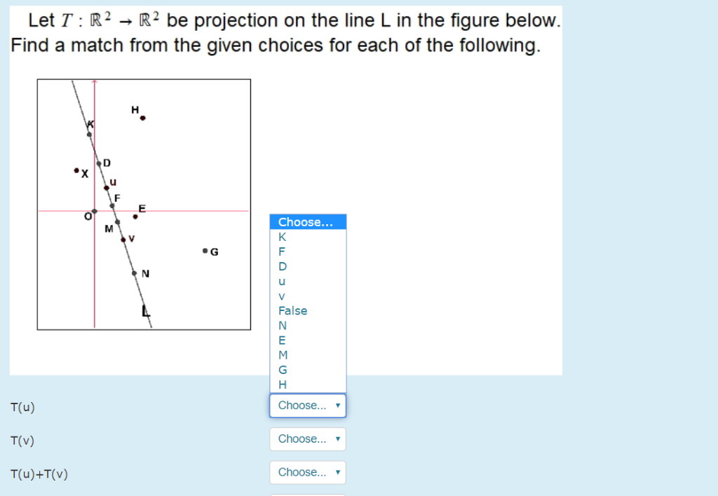 Solved Let T R2 R2 be projection on the line L in the figure | Chegg.com