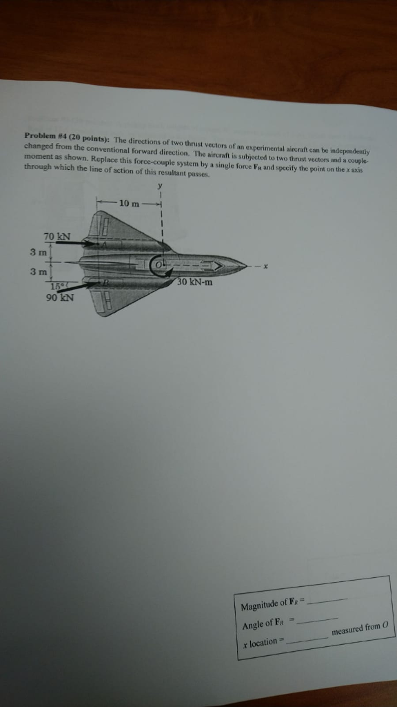 Solved Problem #4 20 points): The directions of two thrust | Chegg.com