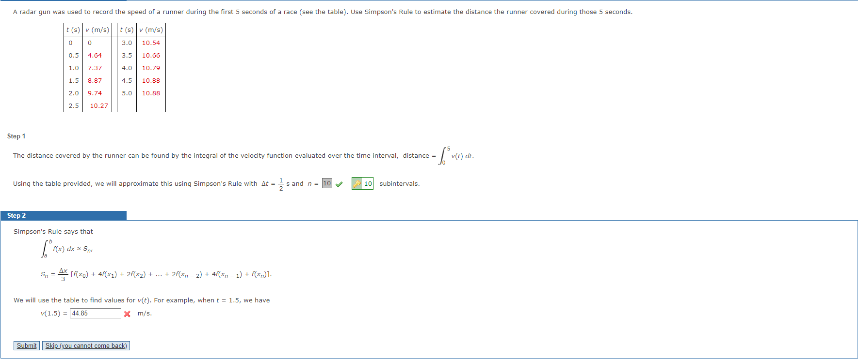 Solved The distance covered by the runner can be found by | Chegg.com