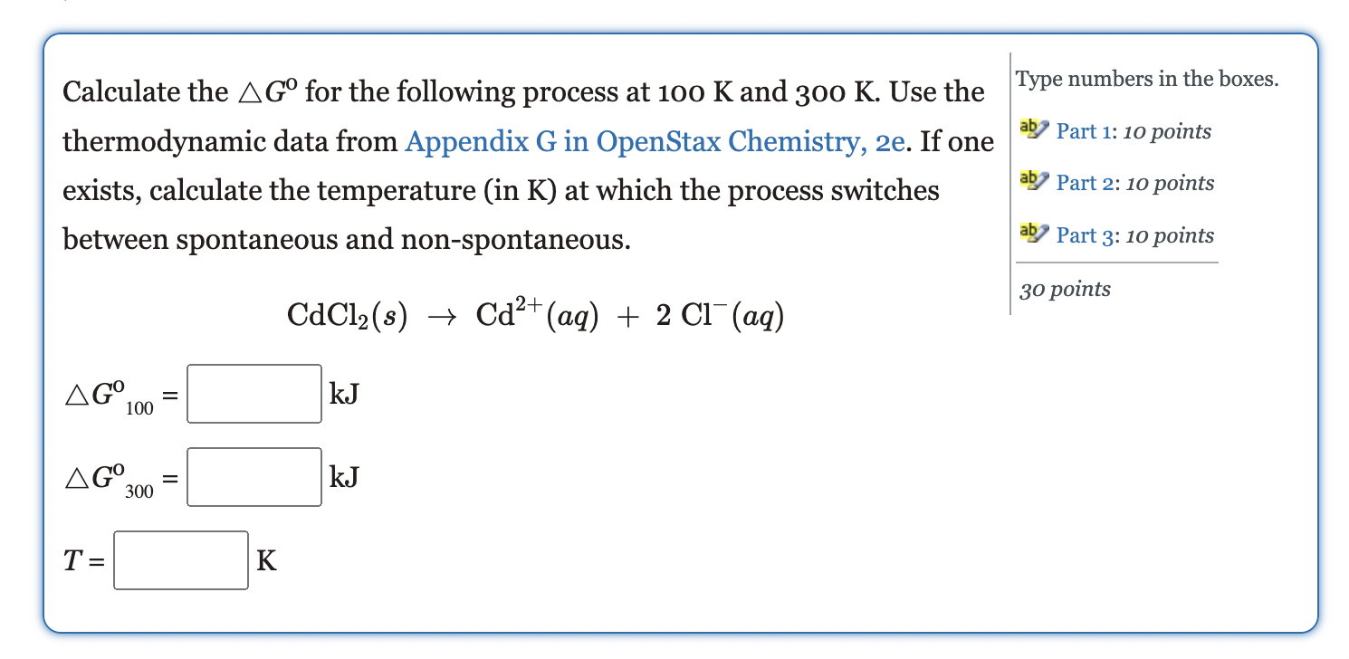 Solved Calculate the G0 for the following process at 100 K | Chegg.com