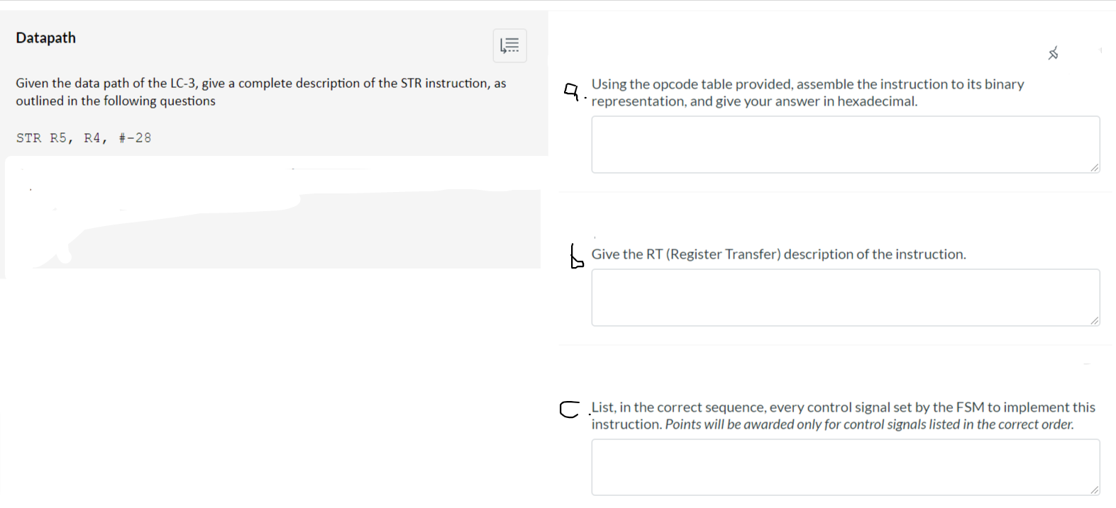 Solved Datapath Using the opcode table provided, assemble | Chegg.com