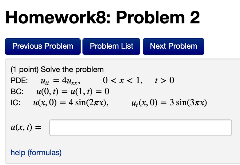 Solved Homework8: Problem 2 Previous Problem Problem List | Chegg.com