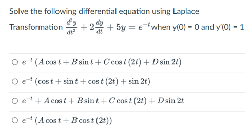 Solved Solve the following differential equation using | Chegg.com
