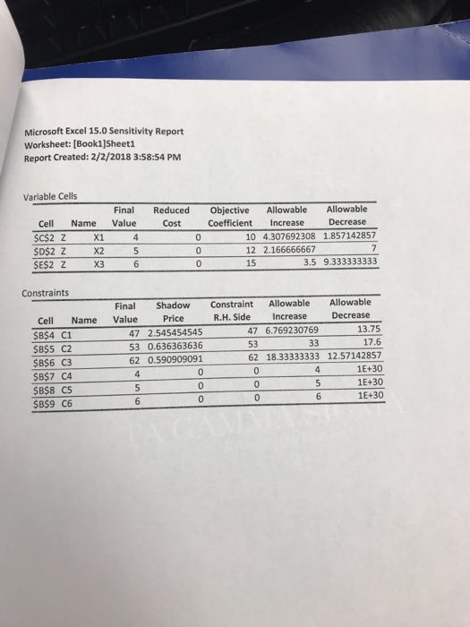 Solved Solve the following two problems using EXCEL Solver | Chegg.com