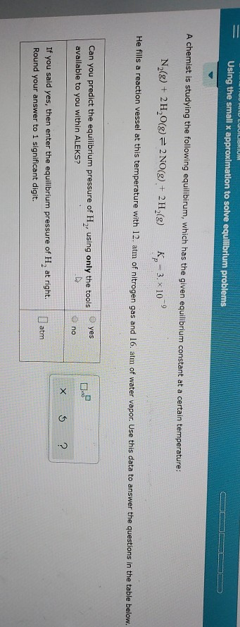 Solved Using the small x approximation to solve equilibrium | Chegg.com