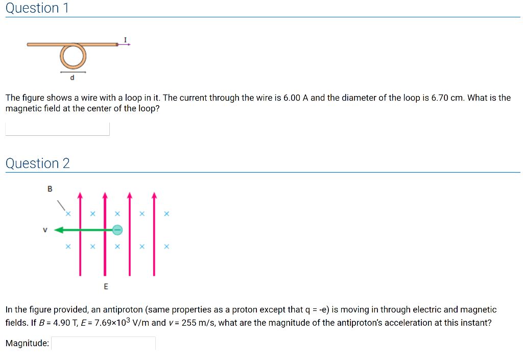 Solved Question 1 o The figure shows a wire with a loop in | Chegg.com