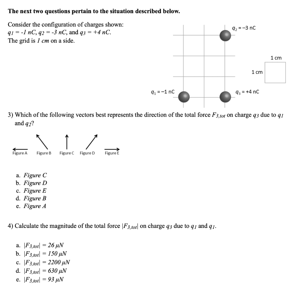 Solved: Consider The Configuration Of Charges Shown: Q1 = ... | Chegg.com