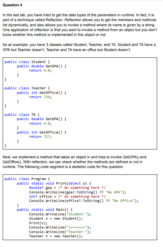 Solved In the last lab, you have tried to get the data types | Chegg.com