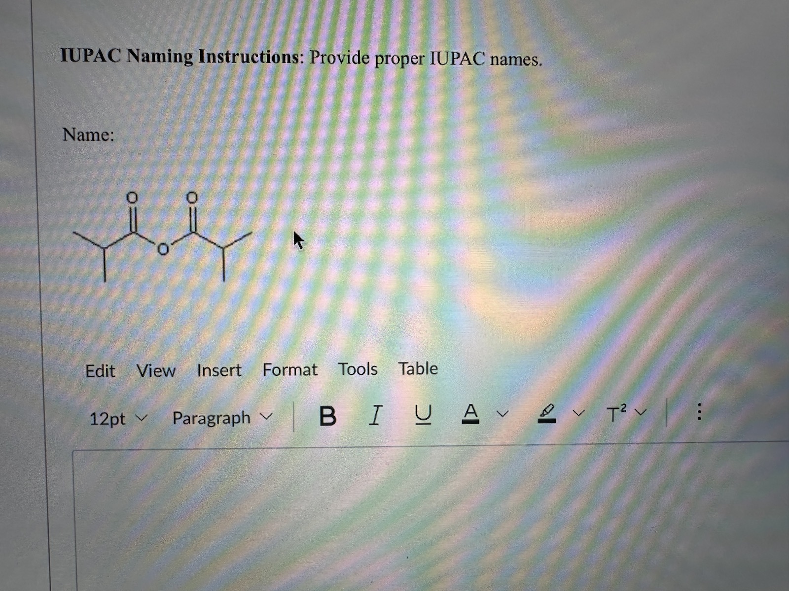 Solved IUPAC Naming Instructions: Provide proper IUPAC | Chegg.com