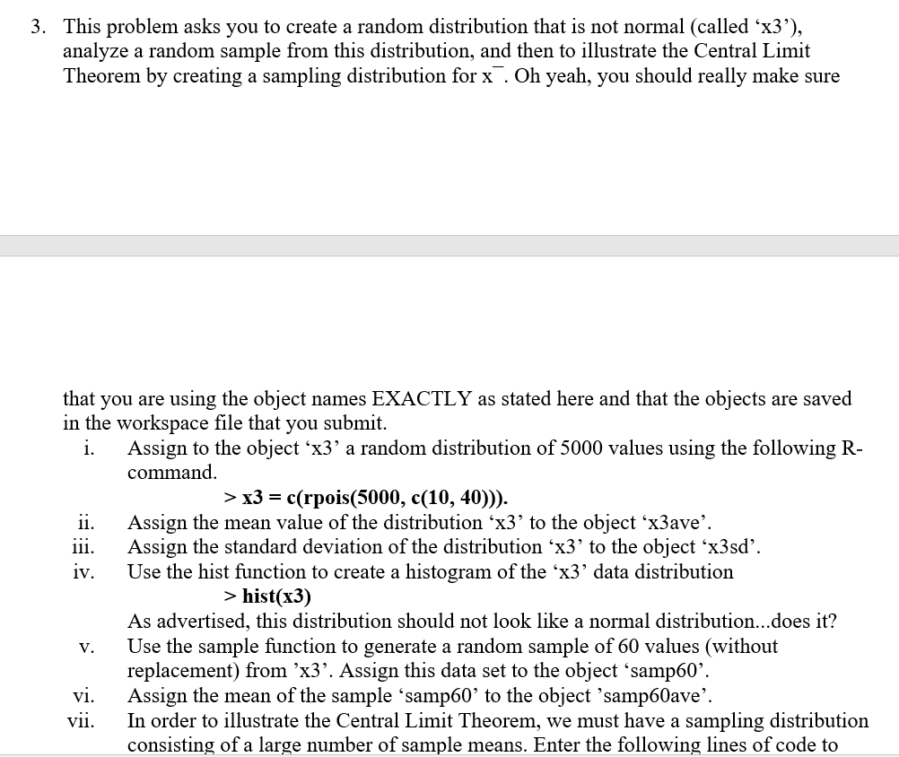 3. This problem asks you to create a random | Chegg.com