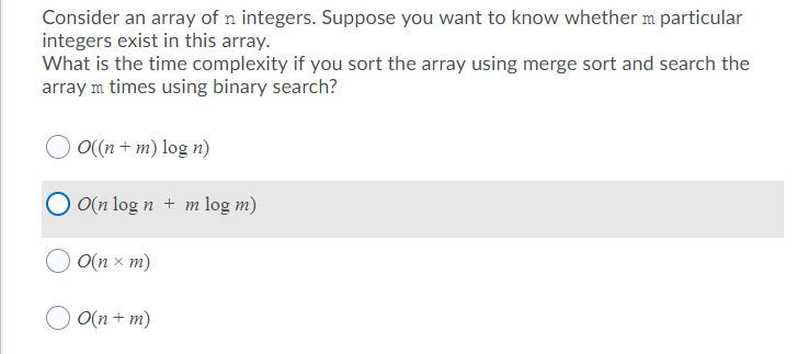 Solved Consider an array of n integers. Suppose you want to | Chegg.com