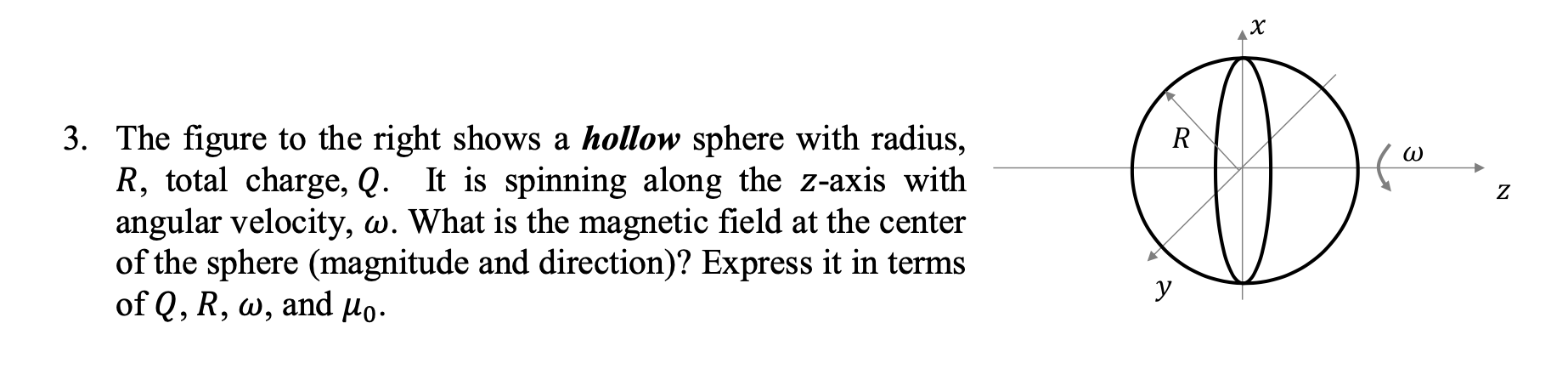 Solved The figure to the right shows a hollow sphere with | Chegg.com