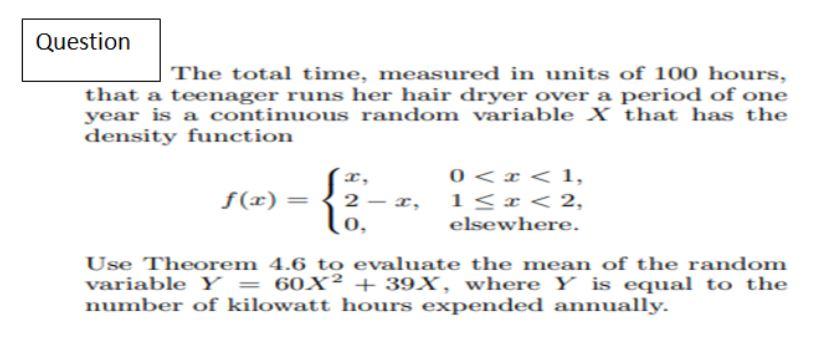Solved Theorem 4.6: The expected value of the sum or | Chegg.com
