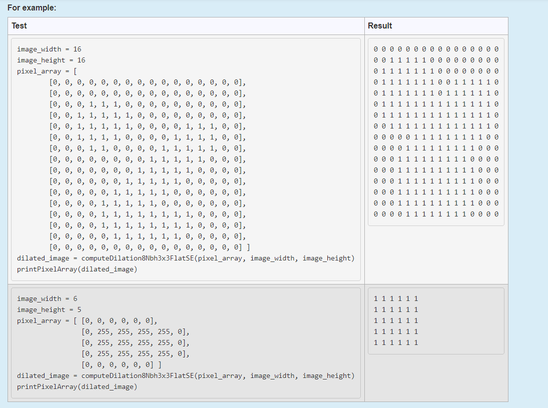 Solved Given is a binary 8 bit input image in the form of a | Chegg.com