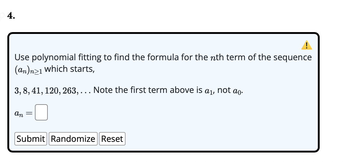 Solved Use polynomial fitting to find the formula for the | Chegg.com