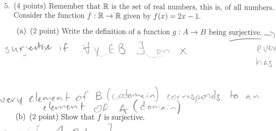 Solved 5. (4 points) Remember that R is the set of real | Chegg.com