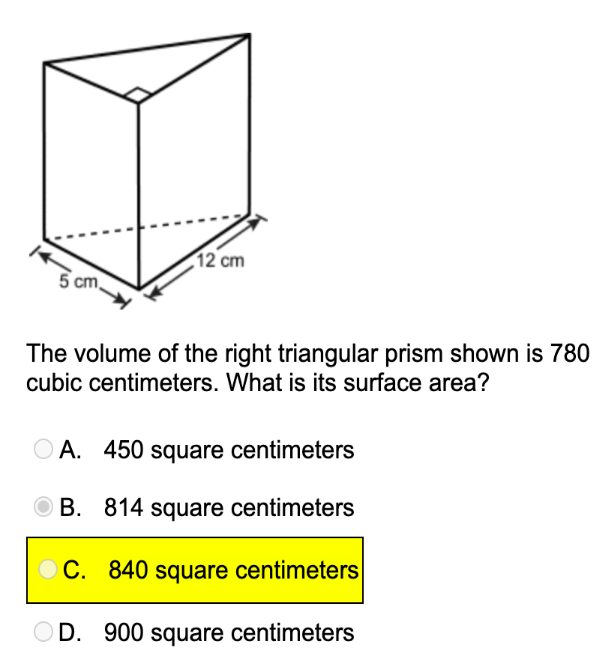 Solved The volume of the right triangular prism shown is | Chegg.com
