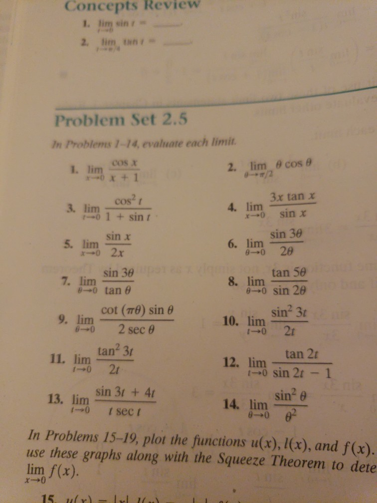 Solved Concepts Revievw Problem Set 2.5 n Problems 1-14, | Chegg.com