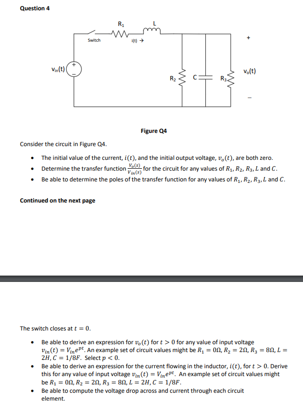 Solved Question 4 Figure Q4 Consider the circuit in Figure | Chegg.com Solved Question 4 Figure Q4 Consider the circuit in Figure | Chegg.com