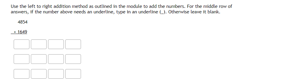 Solved Use the left to right addition method as outlined in | Chegg.com