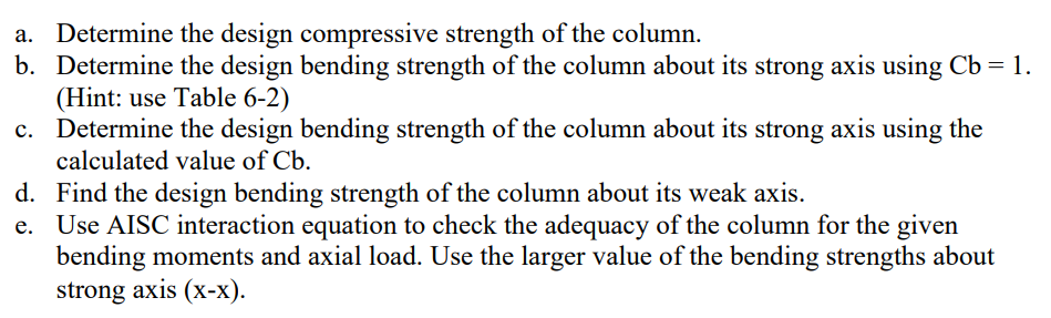Solved The column shown below is subjected to the factored | Chegg.com