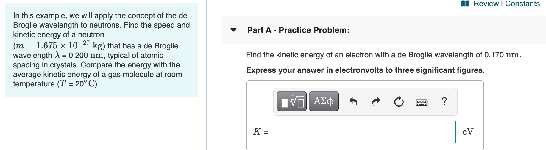 Solved Review | Constants Part A - Practice Problem: In this | Chegg.com