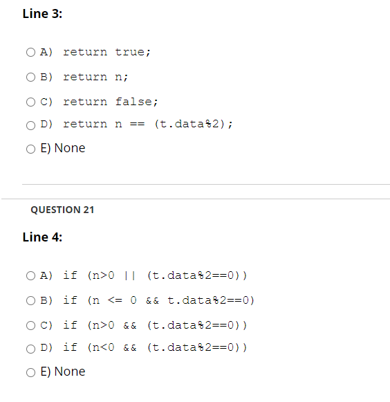 Solved Write the method private boolean evenN(BTNode t, int | Chegg.com
