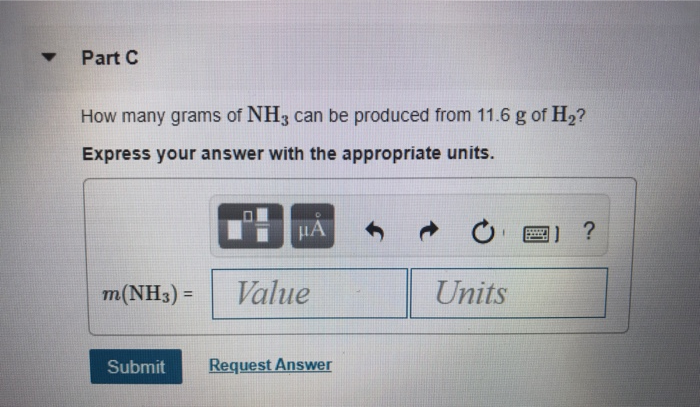 Solved Part B How many grams of H2 are needed to react with | Chegg.com